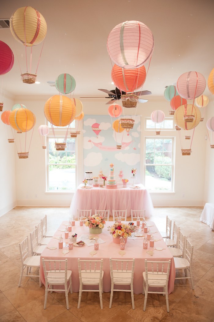 GLENWOOD WEBER DESIGN S FLORAL HOT AIR BALLOON CENTERPIECE PARTY DECOR Glenwood Weber Design